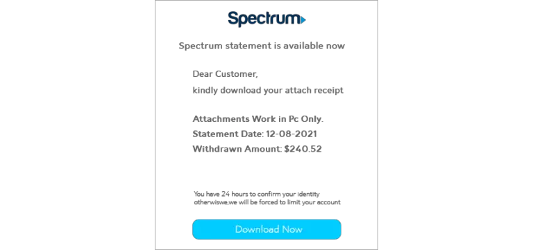 Fake Spectrum Email 2022 (2025)